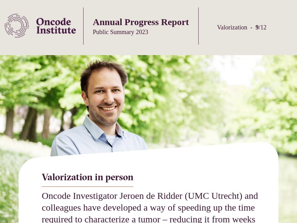 About Oncode Institute - Annual Progress Report 2023