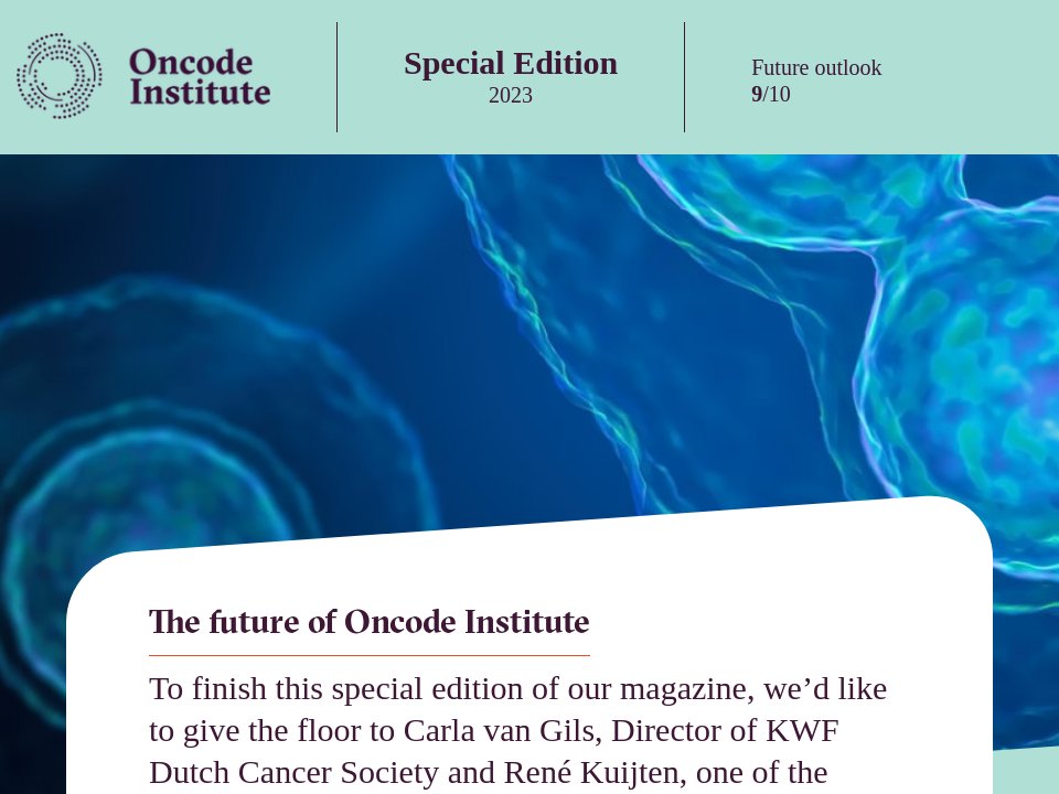 Future Outlook - Oncode Special edition March 2023